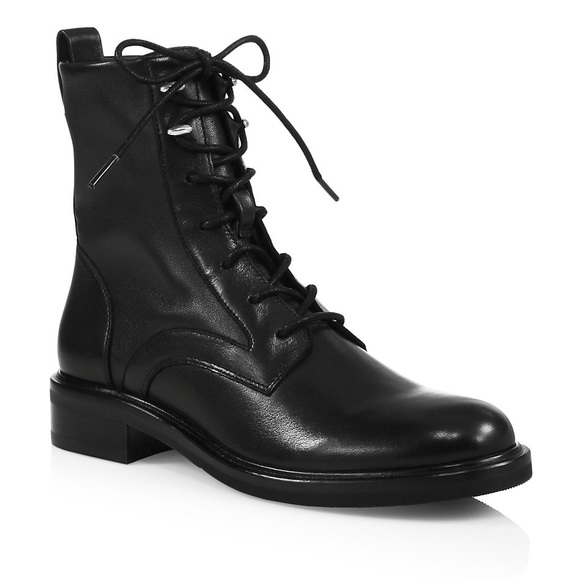 rag & bone | Shoes | Rag Bone Black Leather Slayton Combat Military ...